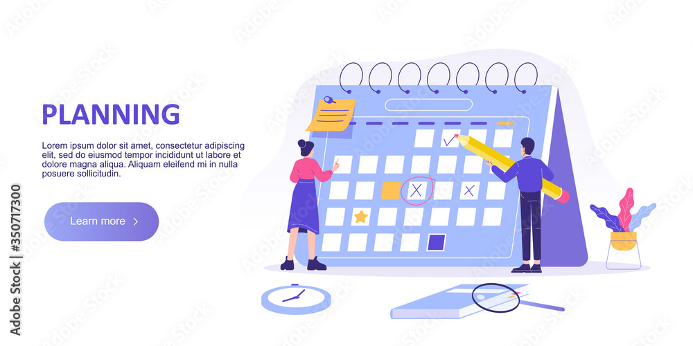 People planning schedule and calendar concept. Entrepreneurship ...