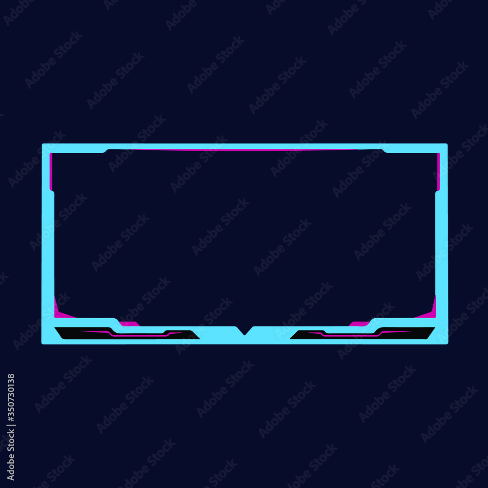 vector illustration of an abstract background with blue screen Stock ...