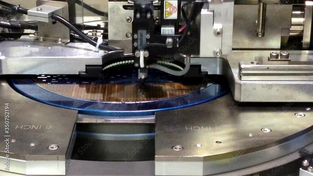 pick up silicon die in silicon wafer in semiconductor manufacturing ...