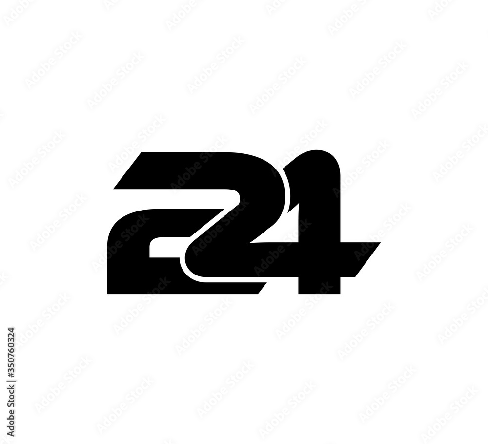 Initial 2 Numbers Logo Modern Simple Black 24 Stock Vector Adobe Stock Initial 2 Numbers Logo Modern Simple Black 24 Stock Vector Adobe Stock