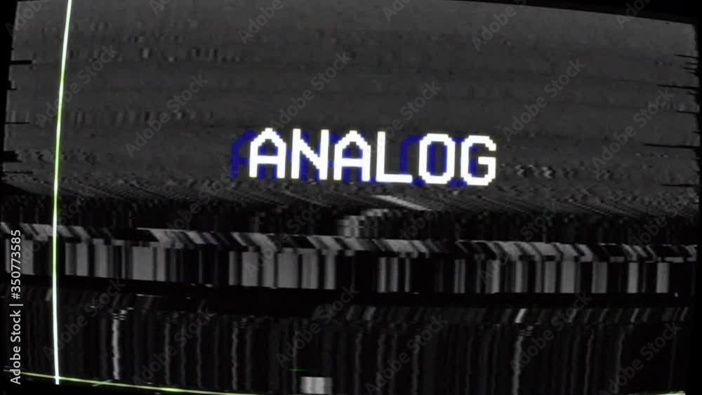 Analog on an analog signal in a TV. image with VHS signal interference ...