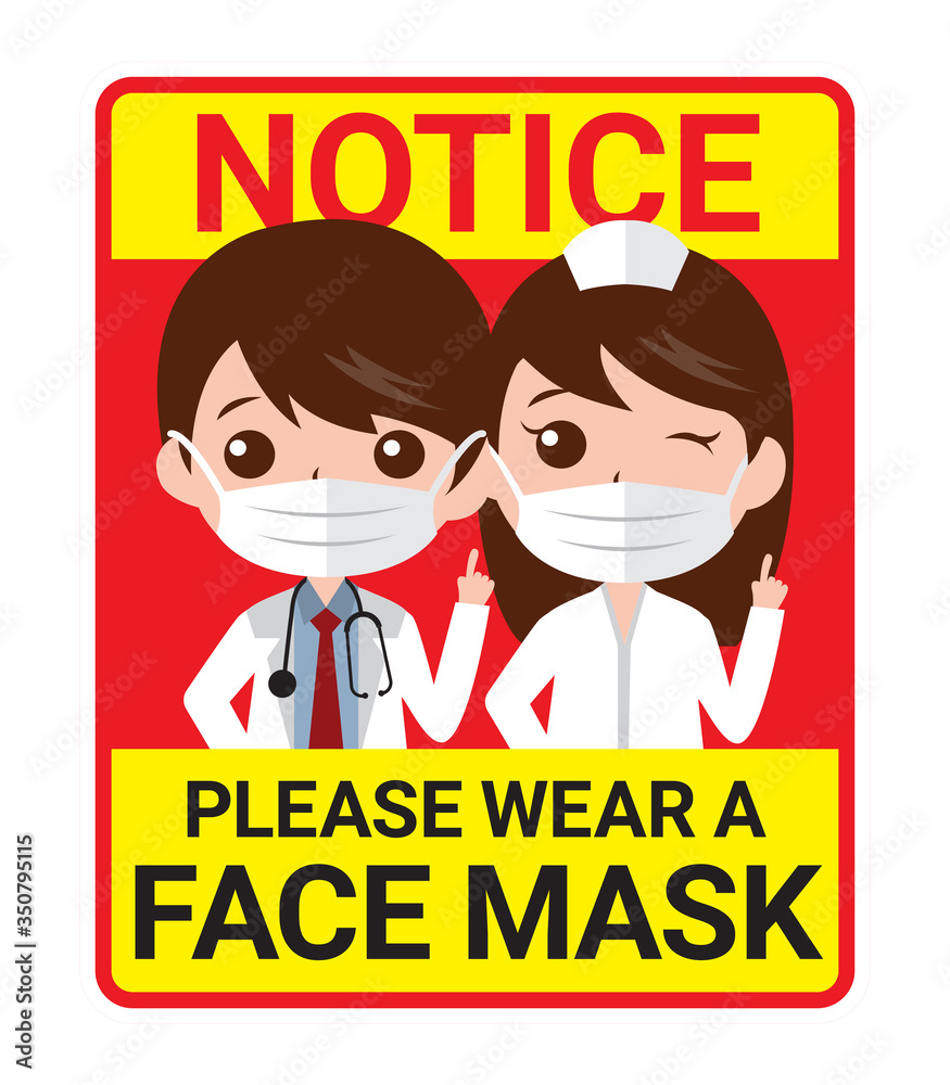Please wear face mask. Stock Vector | Adobe Stock