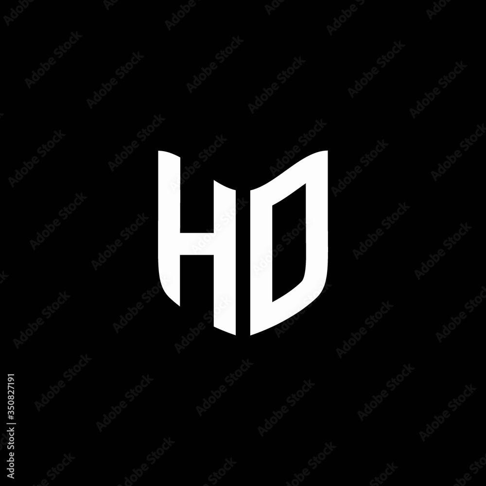 hd logo monogram with shield shape design template Stock Vector | Adobe ...