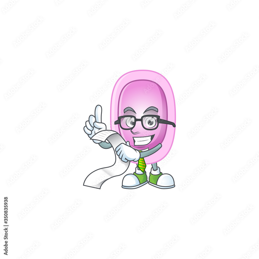 cartoon mascot design of pertussis holding a menu list Stock Vector ...