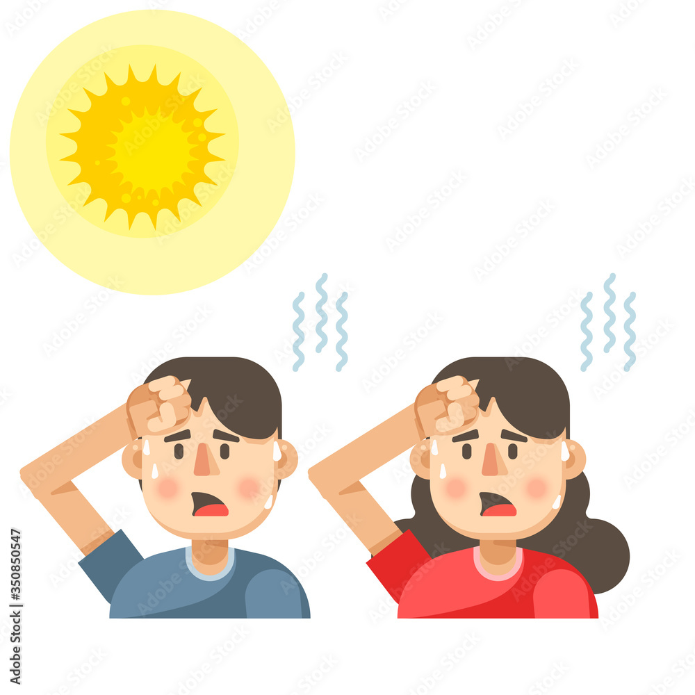 Man And Woman Got Sunburn In Very Hot Summer Days Man And Woman