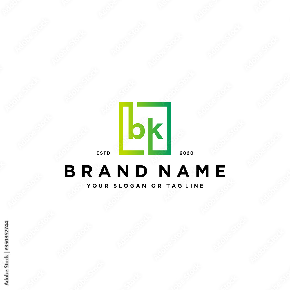 letter bk logo design vector Stock Vector | Adobe Stock