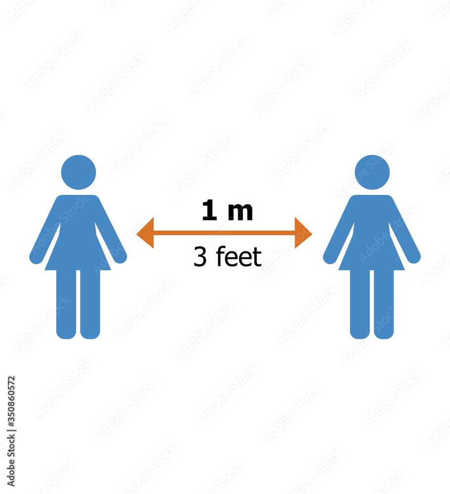 Social distancing line sign coronovirus epidemic protective equipment ...