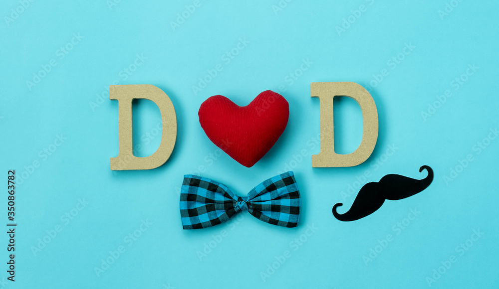 Table top view Happy Fathers day holiday background concept.Flat lay ...