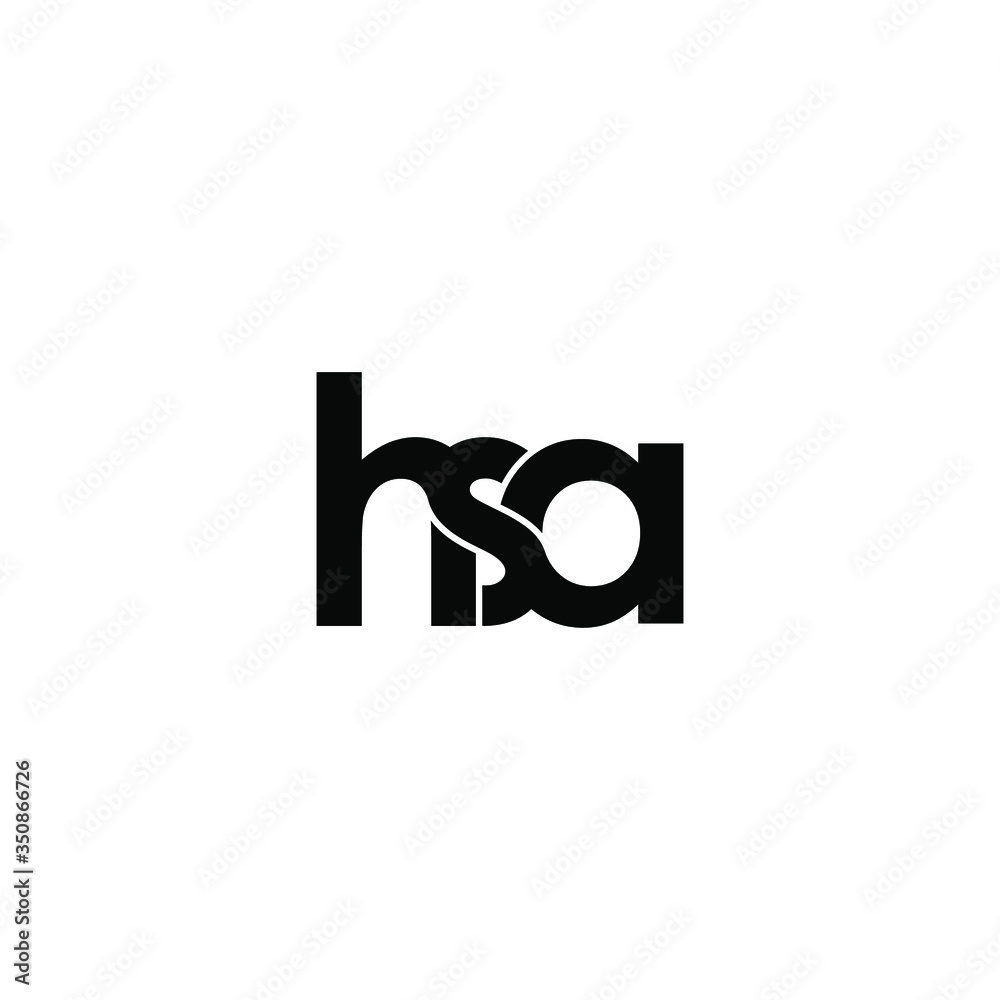 hsa letter original monogram logo design Stock Vector | Adobe Stock