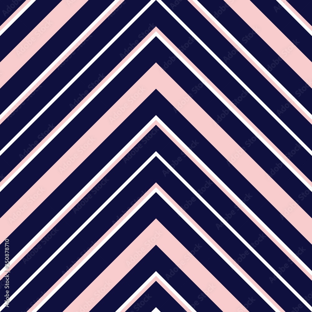 Navy And Pink Chevron Background
