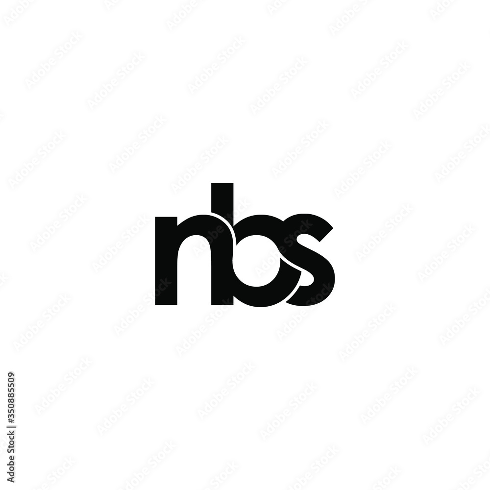 nbs letter original monogram logo design Stock Vector | Adobe Stock