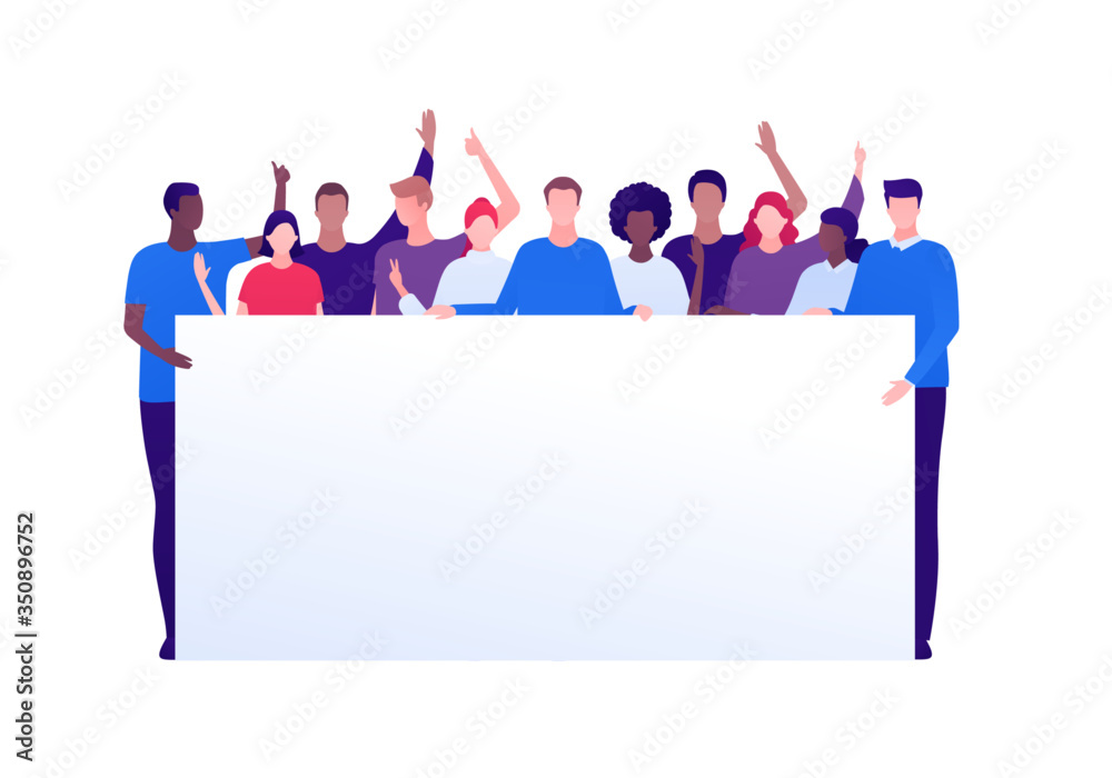 Student protest and activism concept. Vector flat person illustration ...