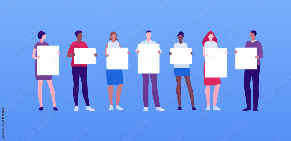 Student protest and activism concept. Vector flat person illustration ...