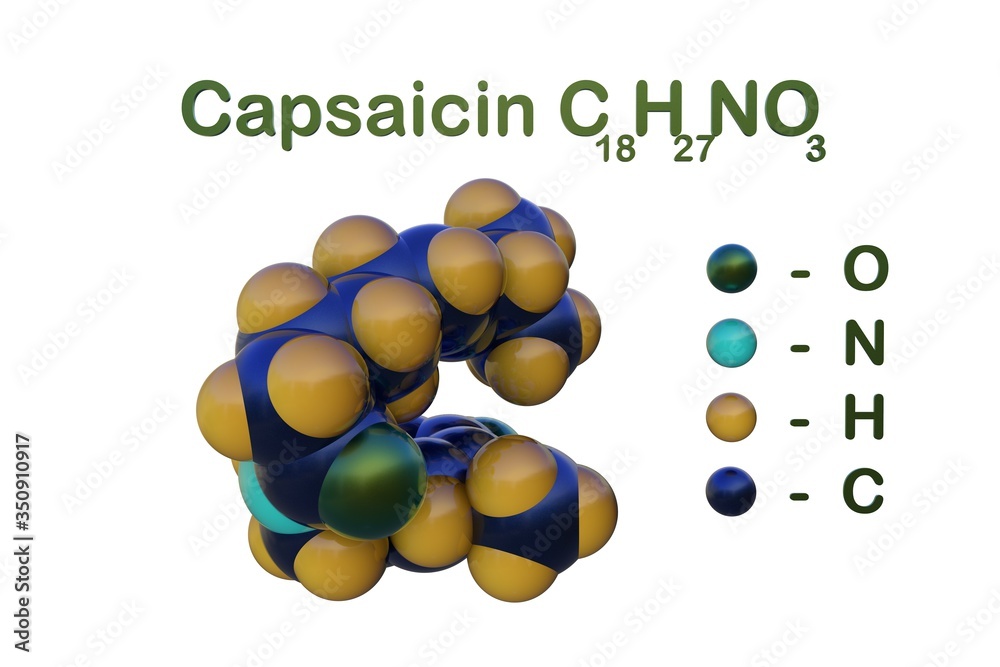 Structural chemical formula and space-filling molecular model of ...