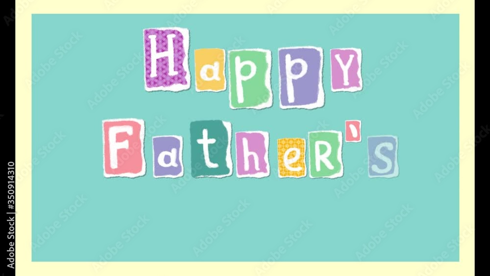 animation for father's day. graphic postcard. bright and color ...