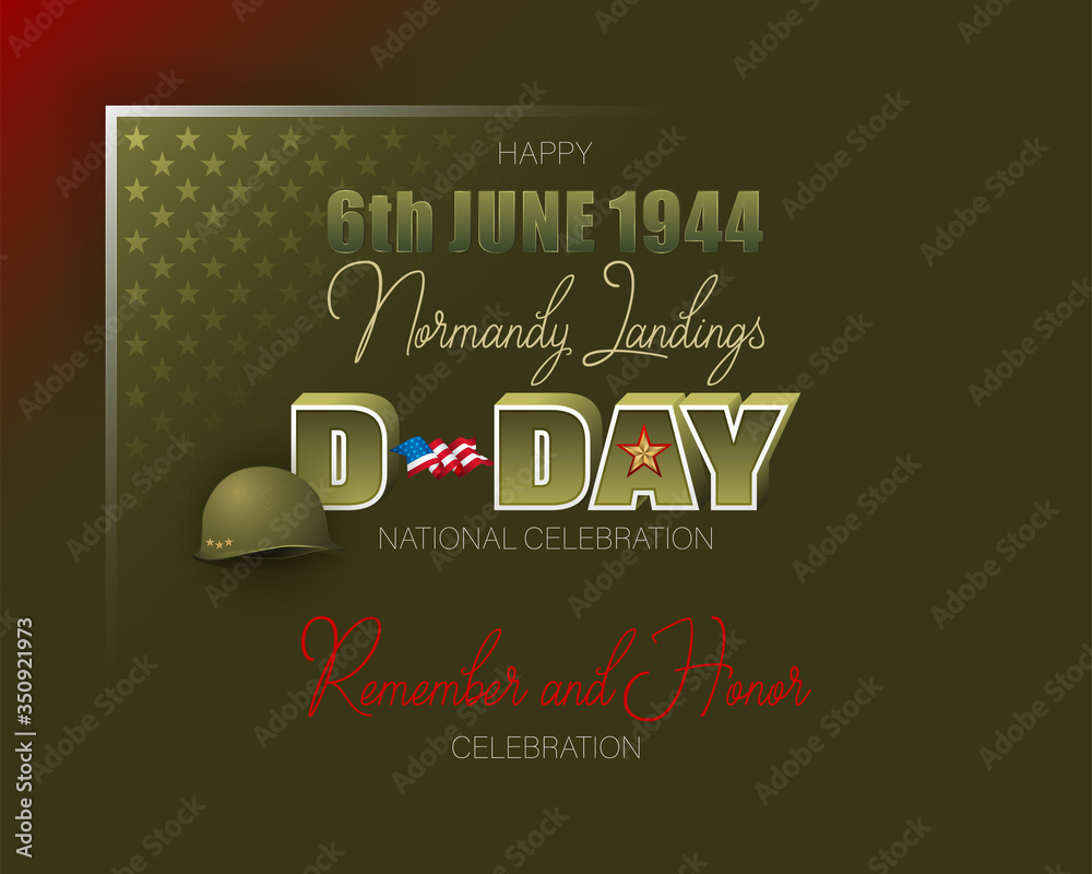 Holiday design, background with handwriting and 3d texts, army helmet ...