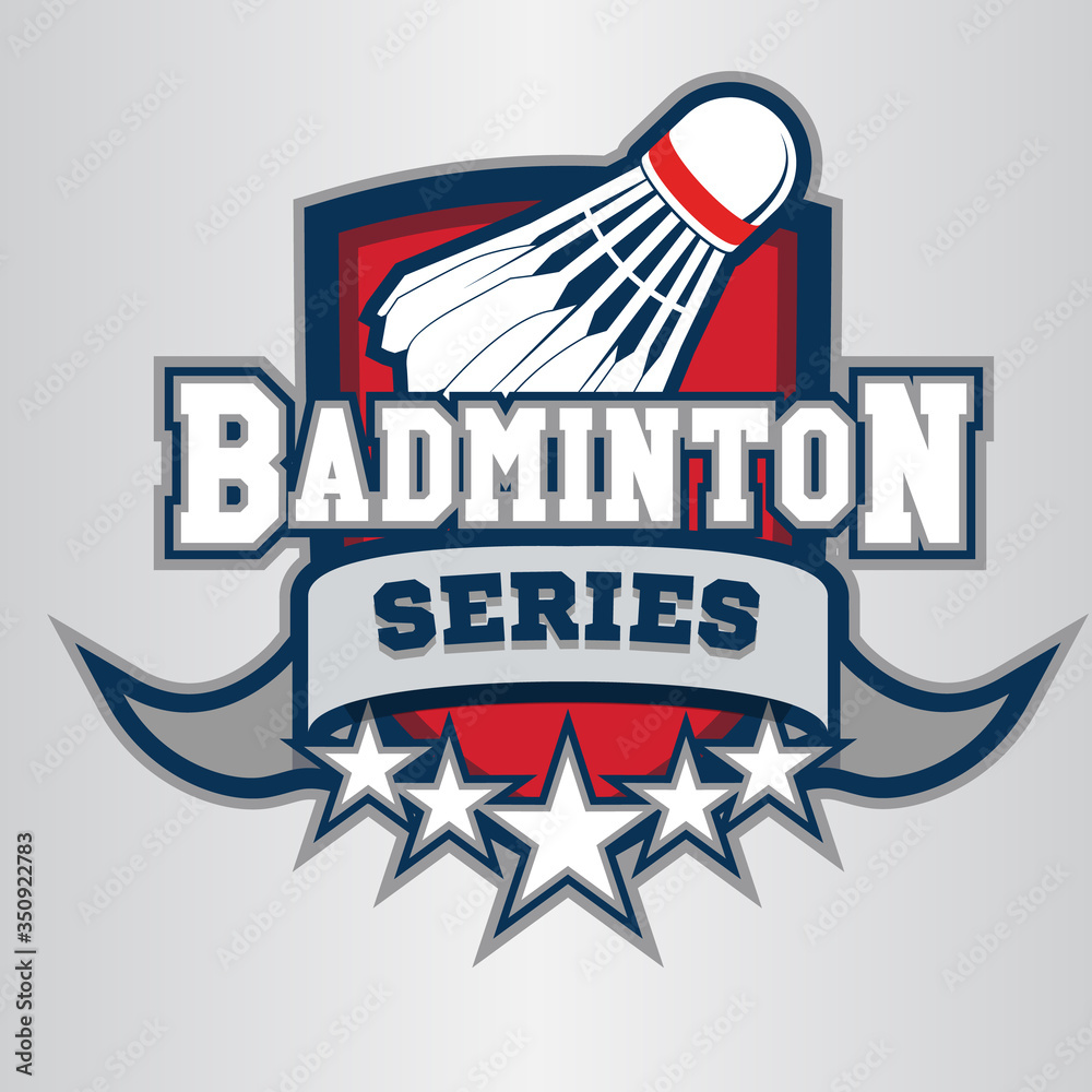 Badminton Sport Logo Design Vector Stock Vector | Adobe Stock
