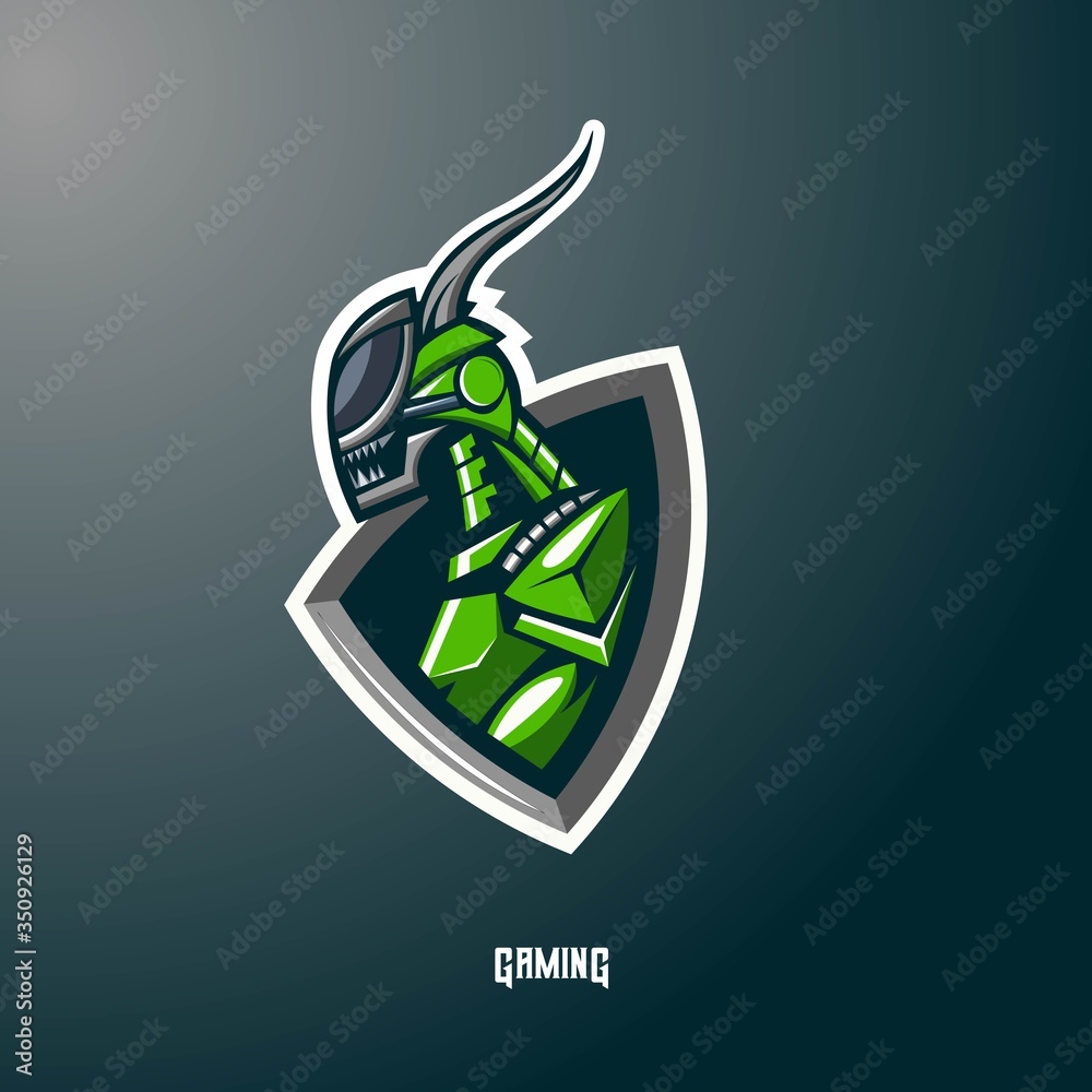 Monster Robot mascot logo design vector with modern illustration ...