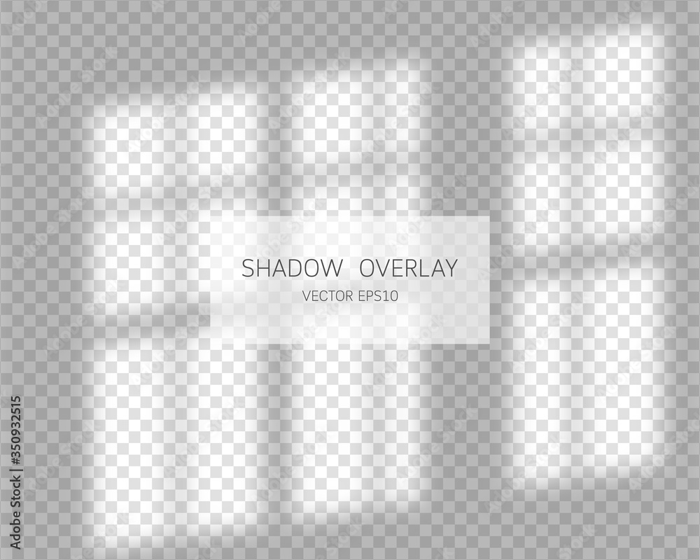 Shadow overlay effect. Natural shadows from window isolated on ...