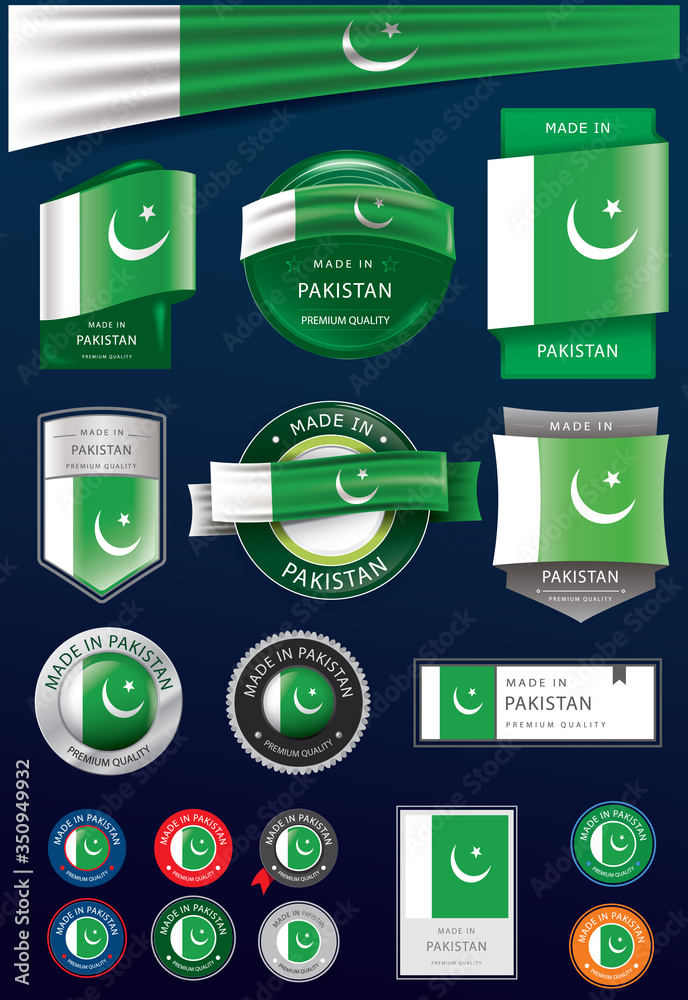 Poster Made in PAKISTAN Seal Collection, PAKISTANI National Flag ...
