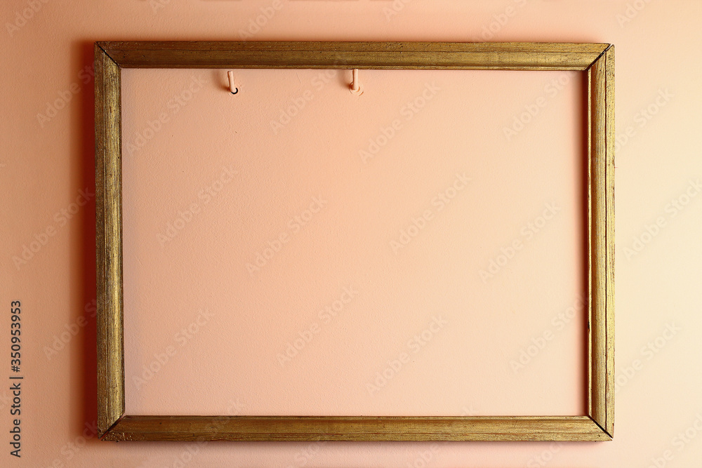 Frame without a picture. Metaphor of empty and meaningless modern art ...