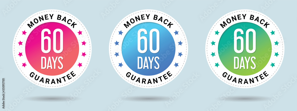 60 Days Money Back Guarantee stamp vector illustration. Vector ...