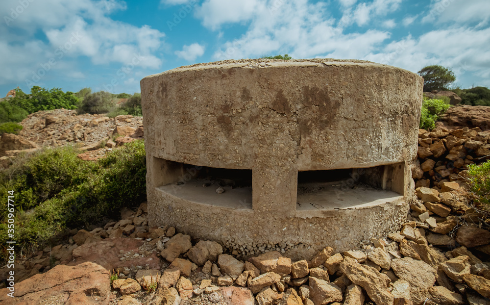 reinforced concrete bunker from the Second World War and located on the ...