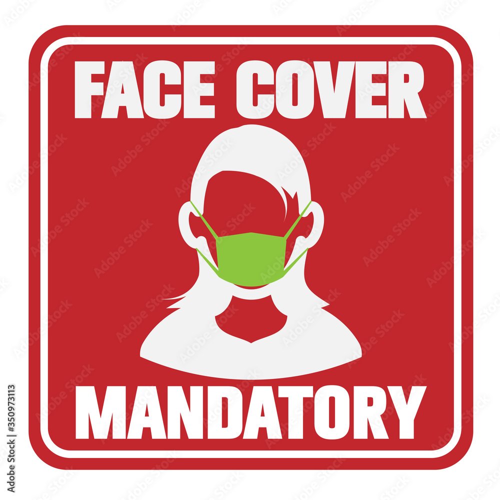 do not enter without face cover sign, face masks mandatory vector ...