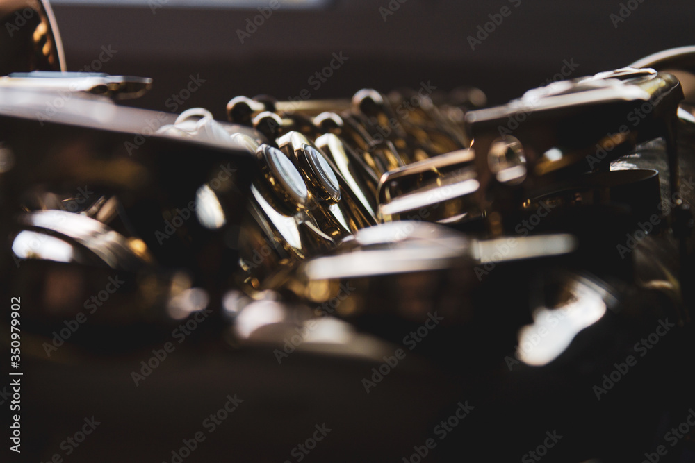 Saxophone Keys Close Up
