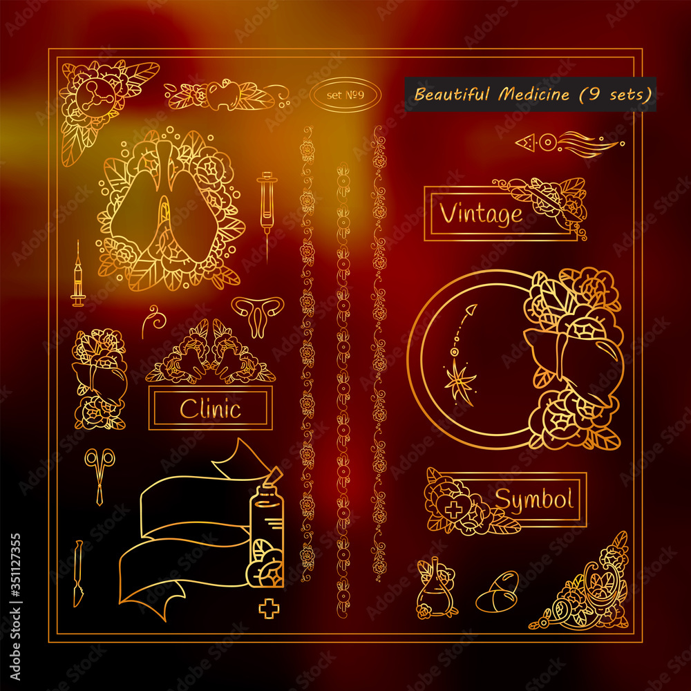 Perfect medical elements for doctors, anatomy, lovely human organs and ...