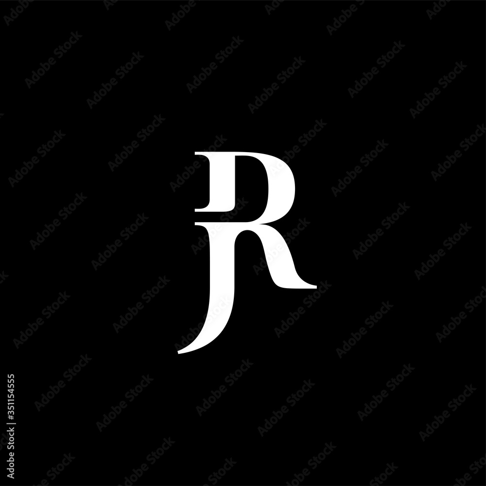 JR letter Logo Design Template Vector Stock Vector | Adobe Stock