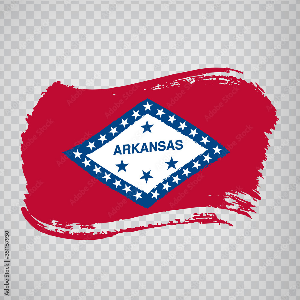 Flag of Arkansas from brush strokes. United States of America. Flag ...