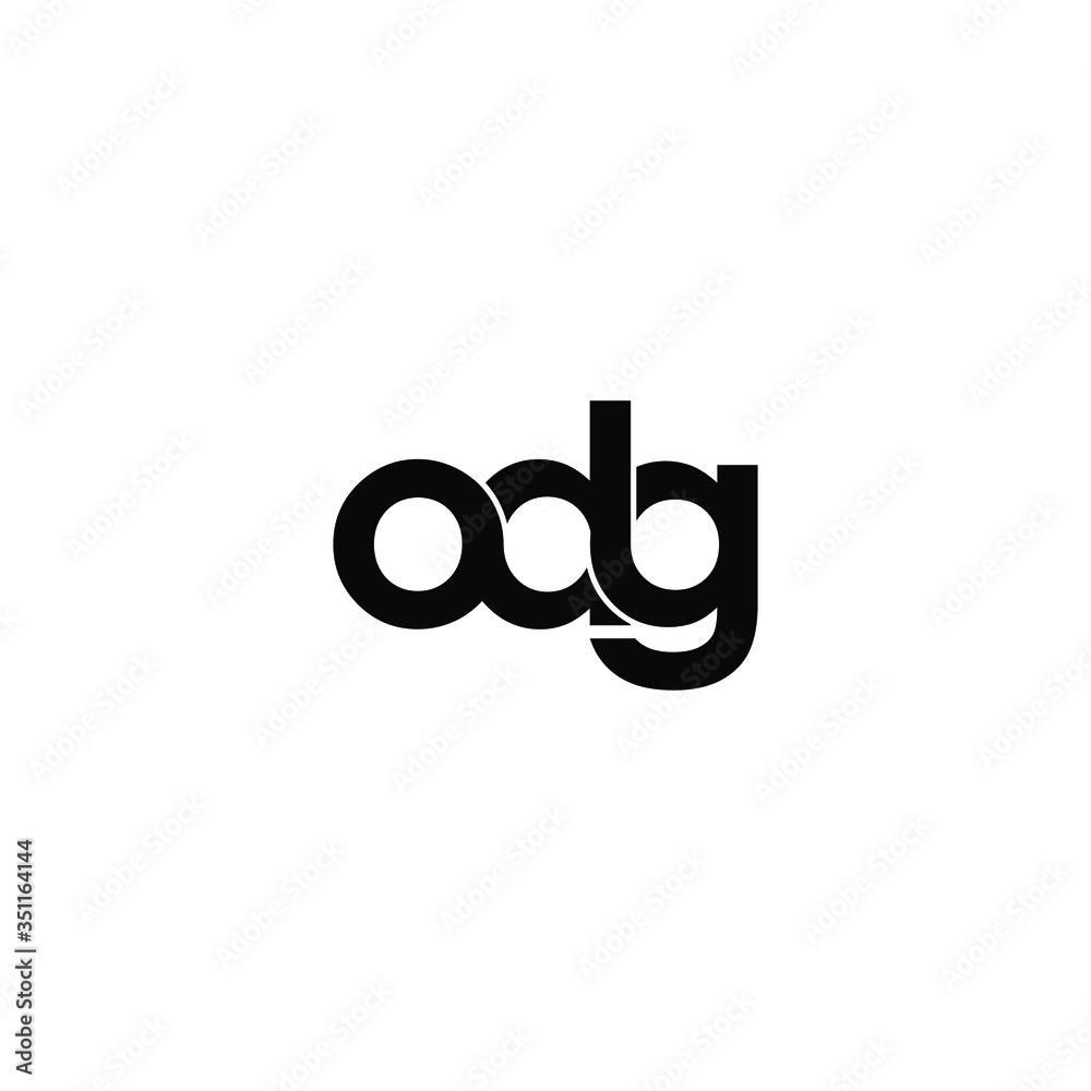 odg letter original monogram logo design Stock Vector | Adobe Stock