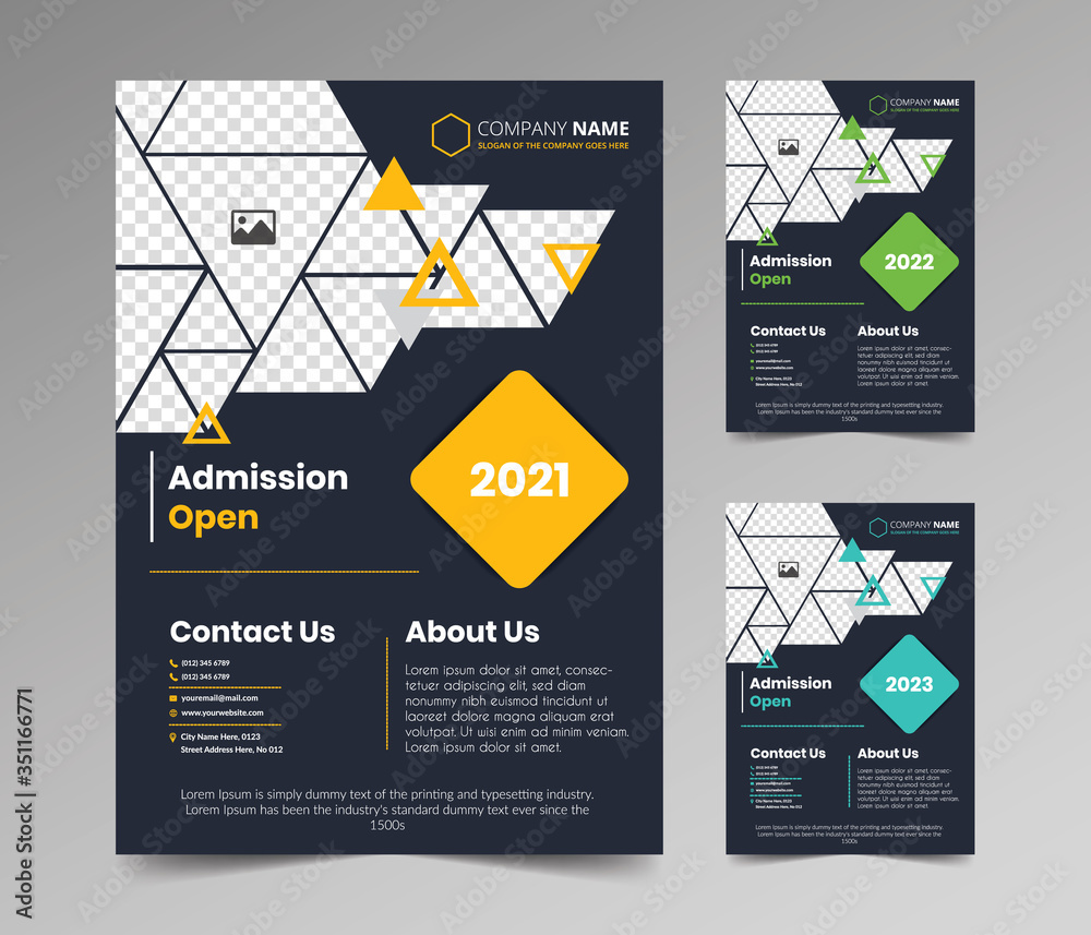 Admission Open Flyer Template Design Stock Vector | Adobe Stock