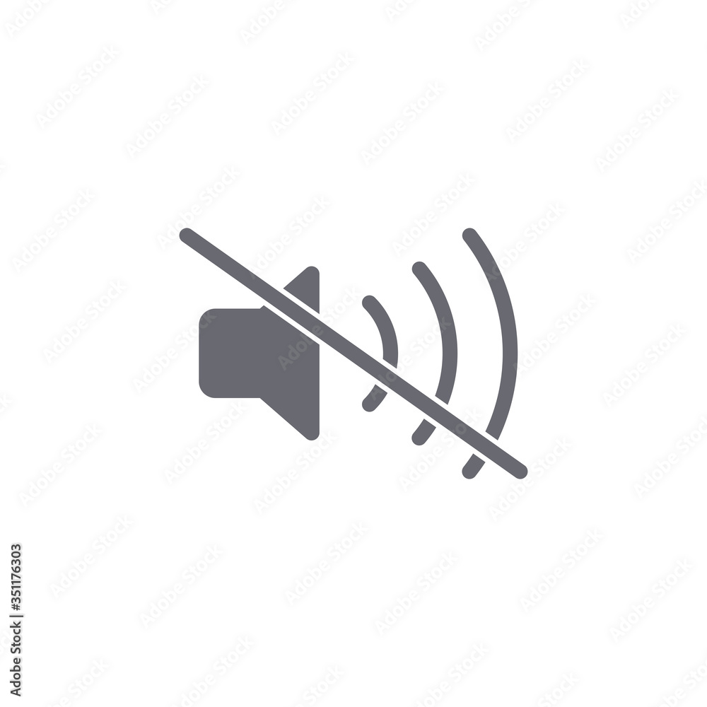 Sound off icon. Mute symbol modern simple vector icon for website ...