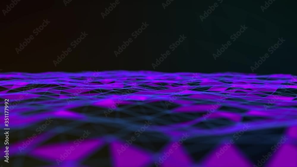 Vidéo Stock Digitalization Abstraction Waving Backdrop Blurred Animated ...