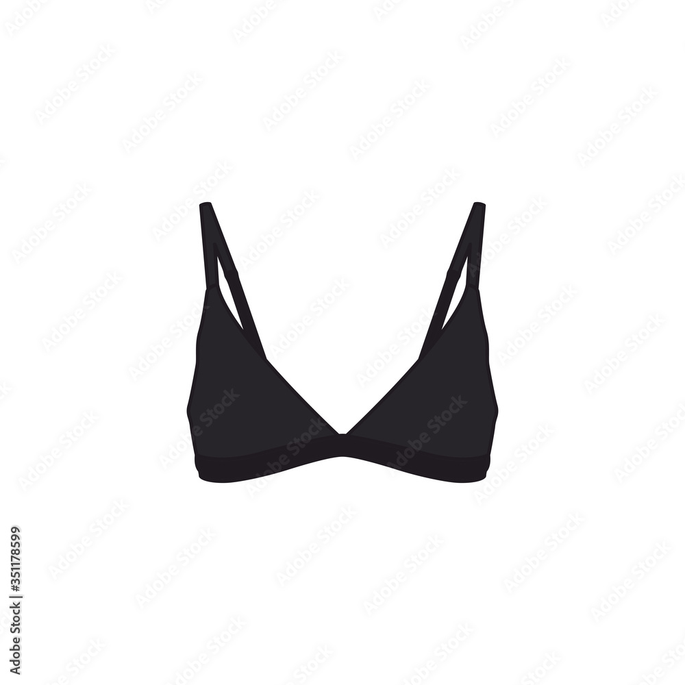 Triangle bra icon. Feminine underwear symbol modern, simple, vector ...