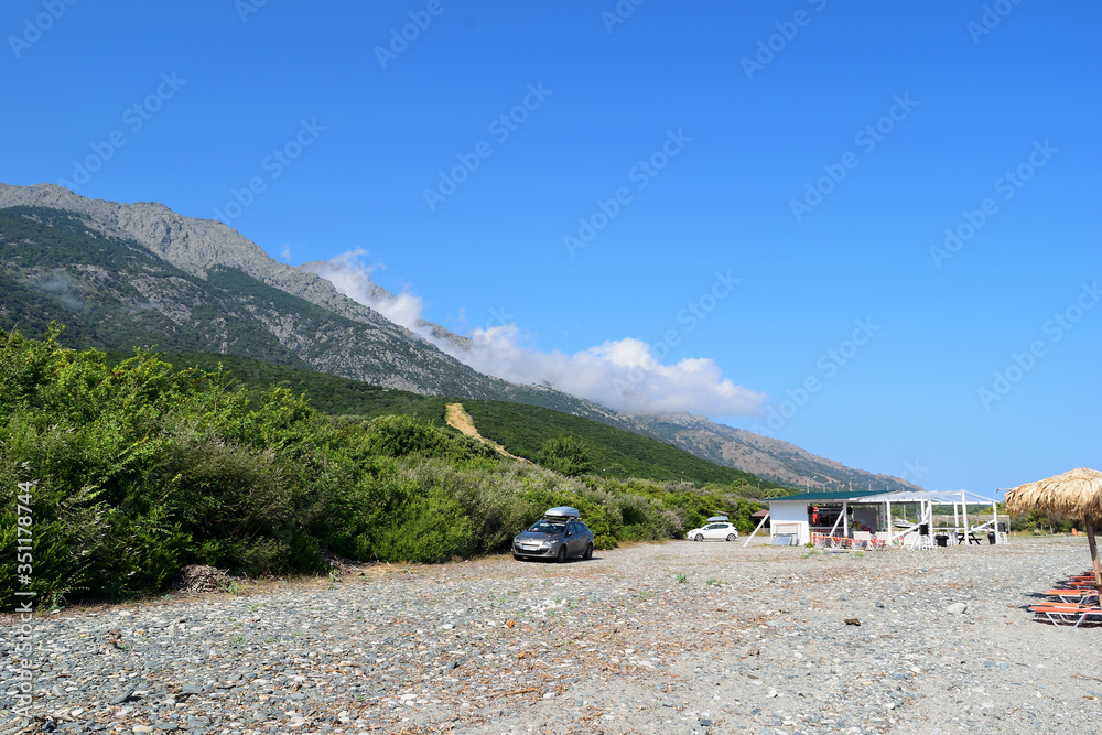 Cloudy summer days at Therma Beach - Therma, Samothraki, Greece, Aegean ...