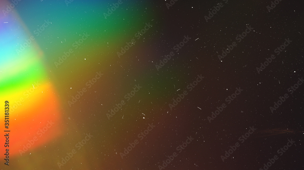 Rainbow Lens Optical Flare Film Dust Overlay Effect Vintage Abstract ...