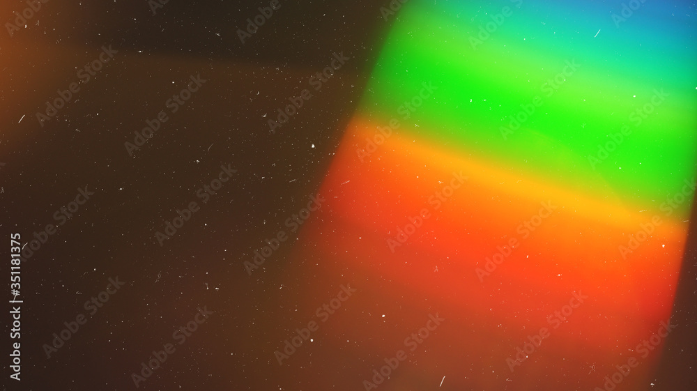 Rainbow Lens Optical Flare Film Dust Overlay Effect Vintage Abstract ...