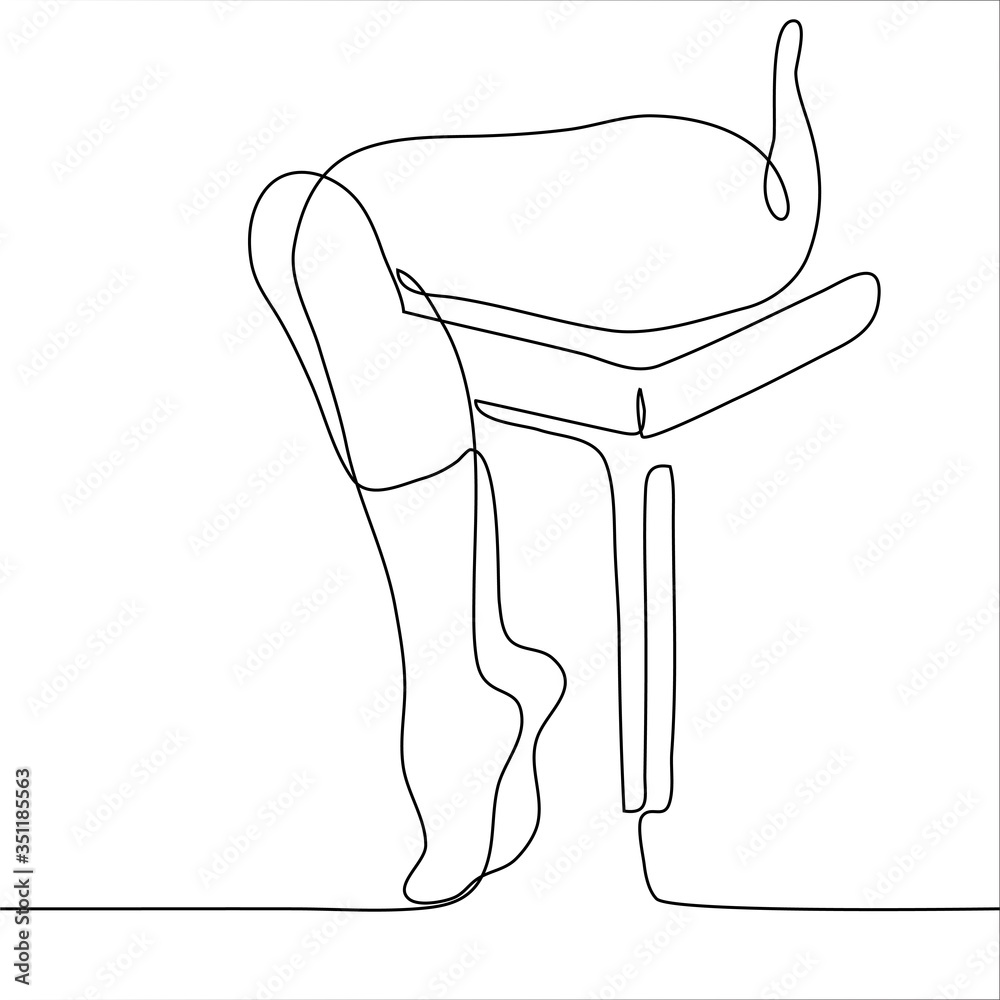 Silhouette of female slim legs on tiptoes. Legs of a woman who is ...