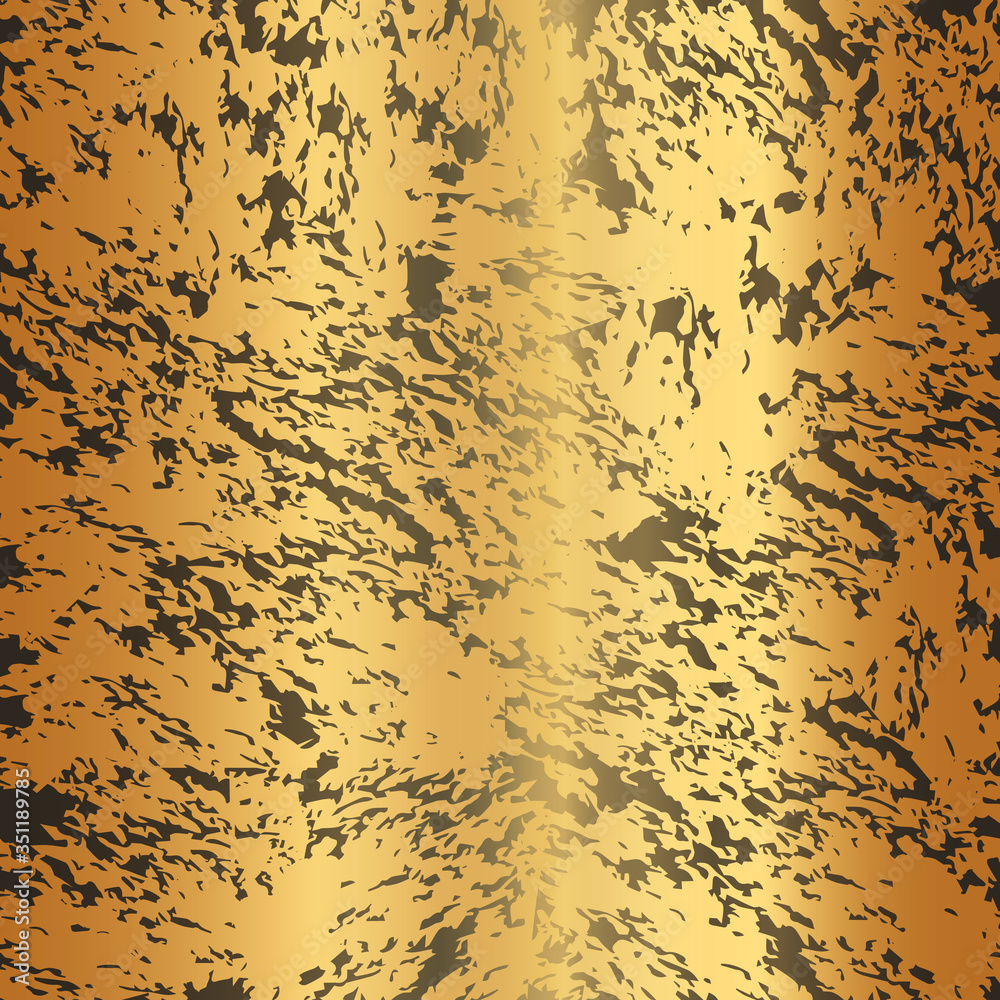 Seamless texture with gold and black print. Stock Vector | Adobe Stock