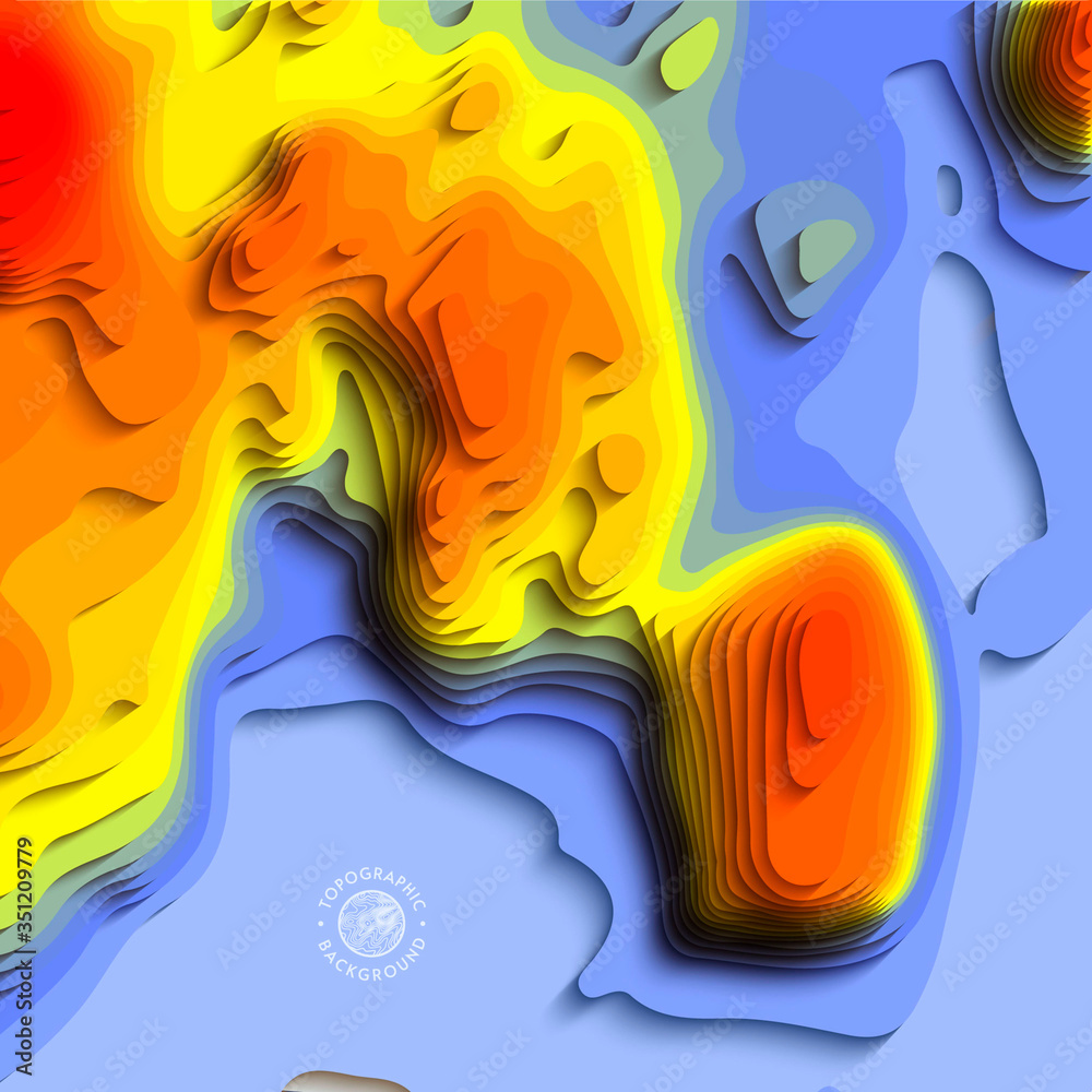 Temperature control gradient background. 3d art vector cutout ...