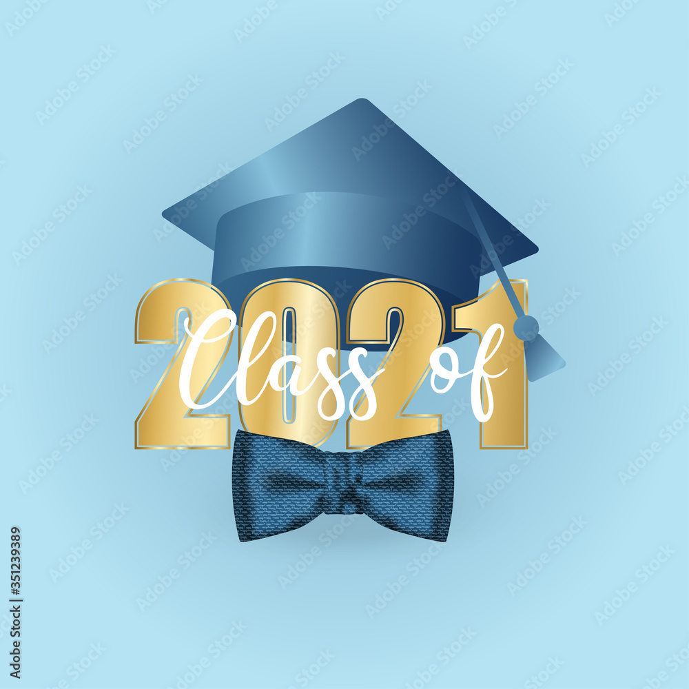 Class of 2021 wallpaper. Golden number and thrown up education academic ...