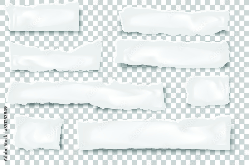 Torn paper edges for background. Ripped paper texture on transparent ...