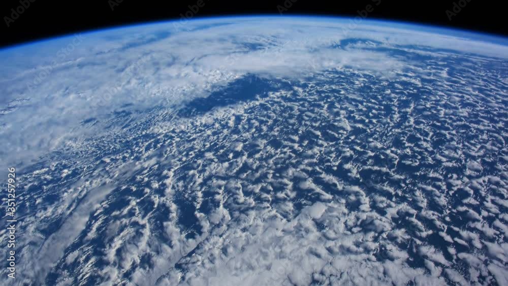 Earth from space. Time lapse of over the Earth seen from the ISS. Space ...