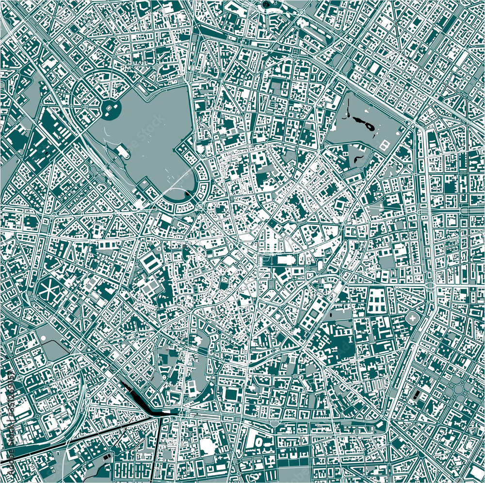 map of the city of Milan, Italy Stock Vector | Adobe Stock