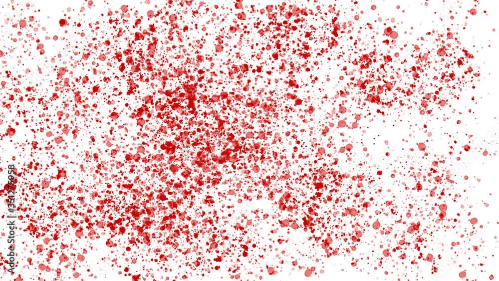 Blood splash on white background . Red background animation Stock Video ...