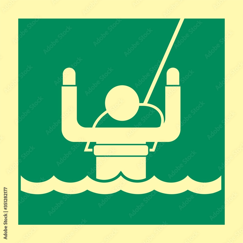 IMO IMPA SOLAS SIGN RESCUE RING EMERGENCY EVACUATION Stock Vector ...