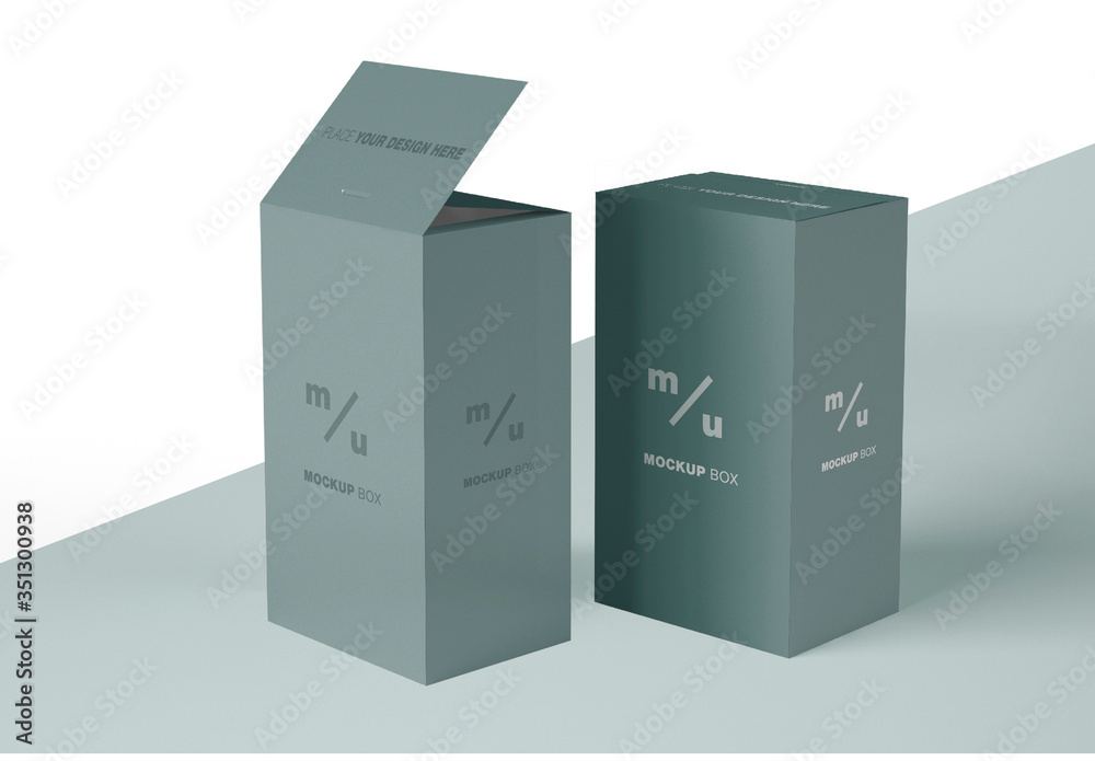 2 Tall Package Mockup Stock Template | Adobe Stock